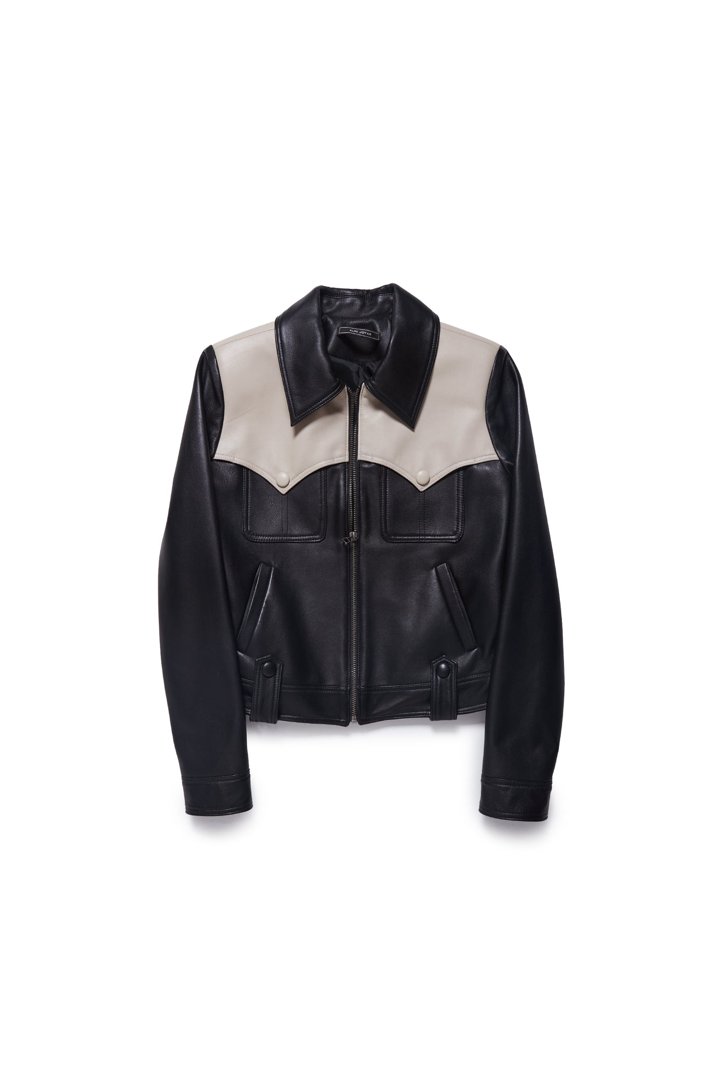 Beige & Black Cowboy Leather Jacket – MEXICOUTURE
