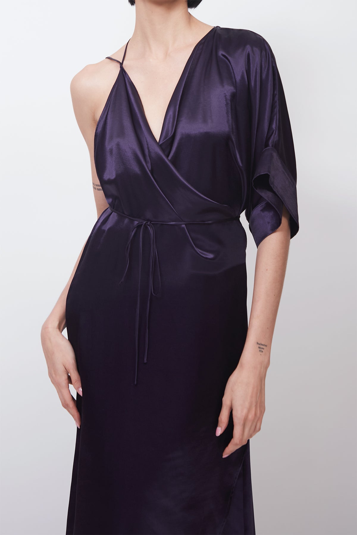 Kami Dress Satin Rayon Deep Purple – MEXICOUTURE