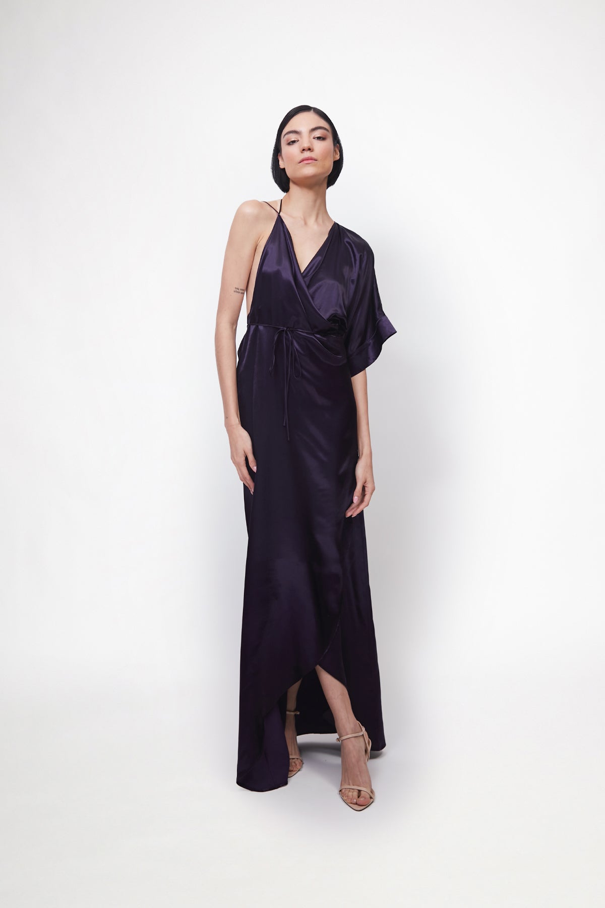 Kami Dress Satin Rayon Deep Purple – MEXICOUTURE