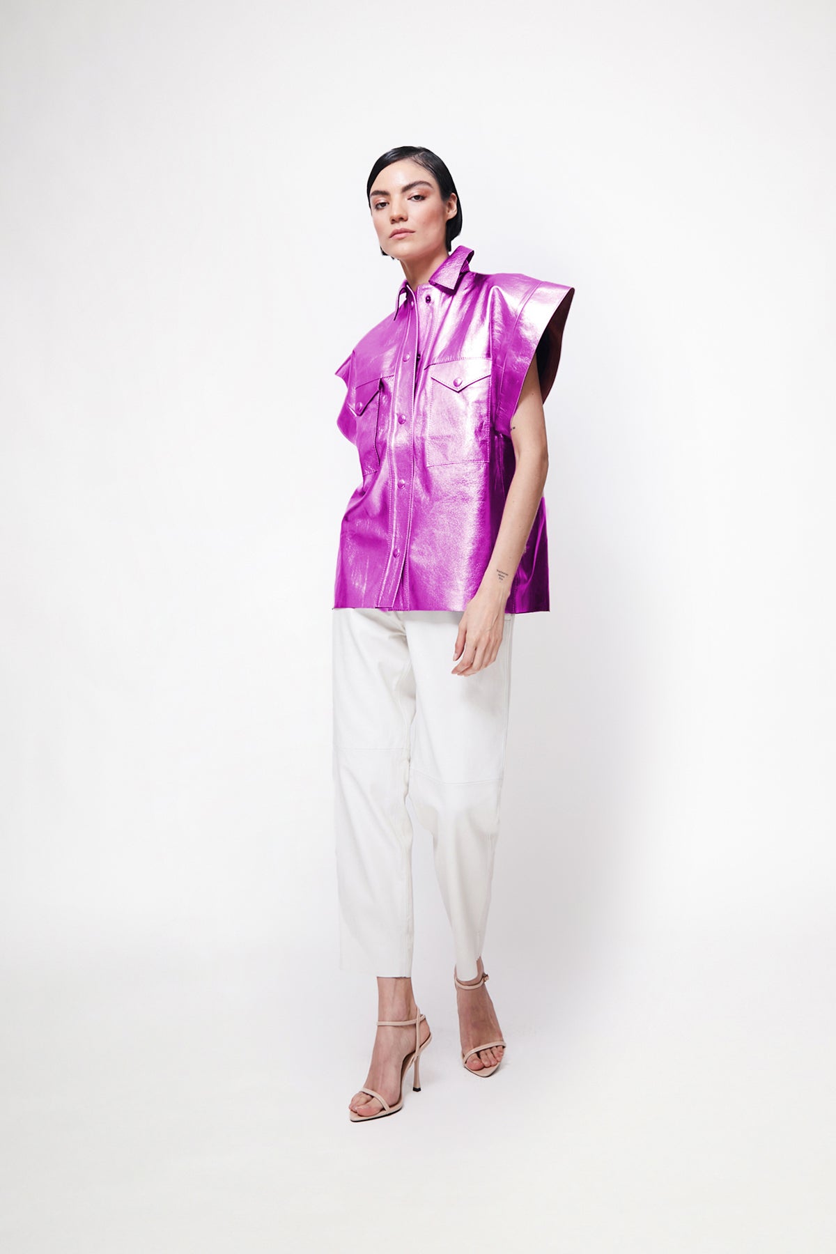 Chaleco Rosa Mexicano Metálico – MEXICOUTURE